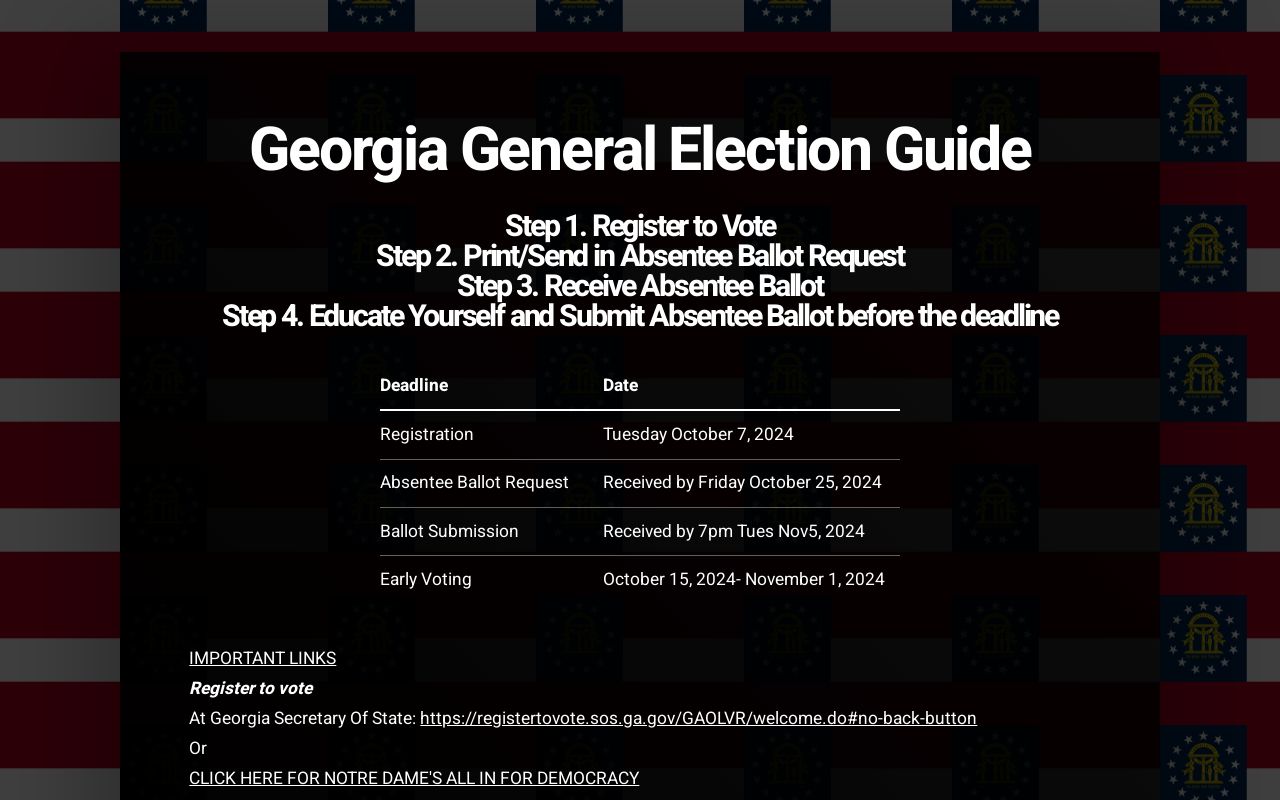 Georgia General Election Guide 2020